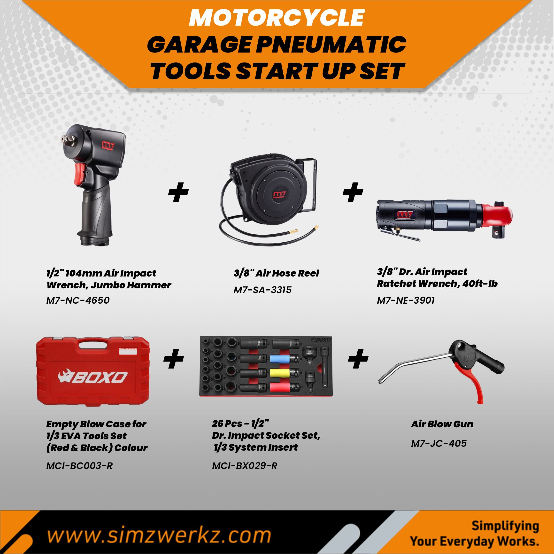 Motorcycle Garage Pneumatic Tools Start Up Set – SIMZ Werkz